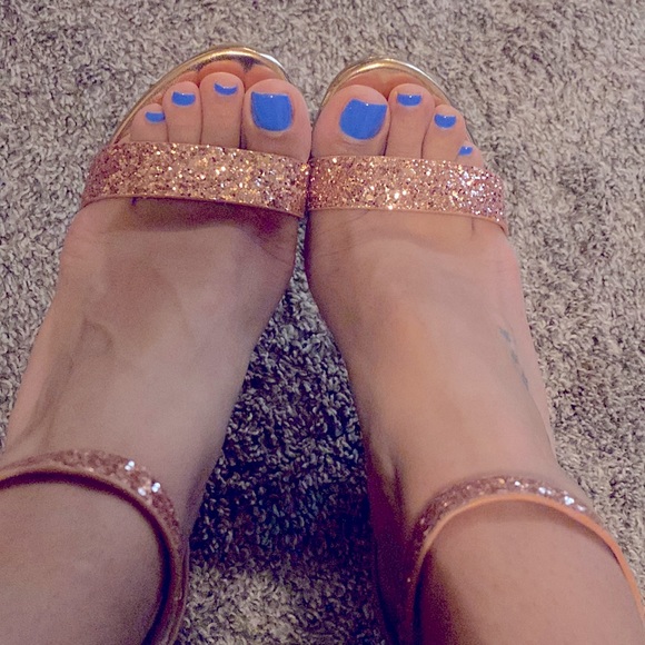 Lov Mark Shoes Lov Mark Rose Gold Heels Poshmark